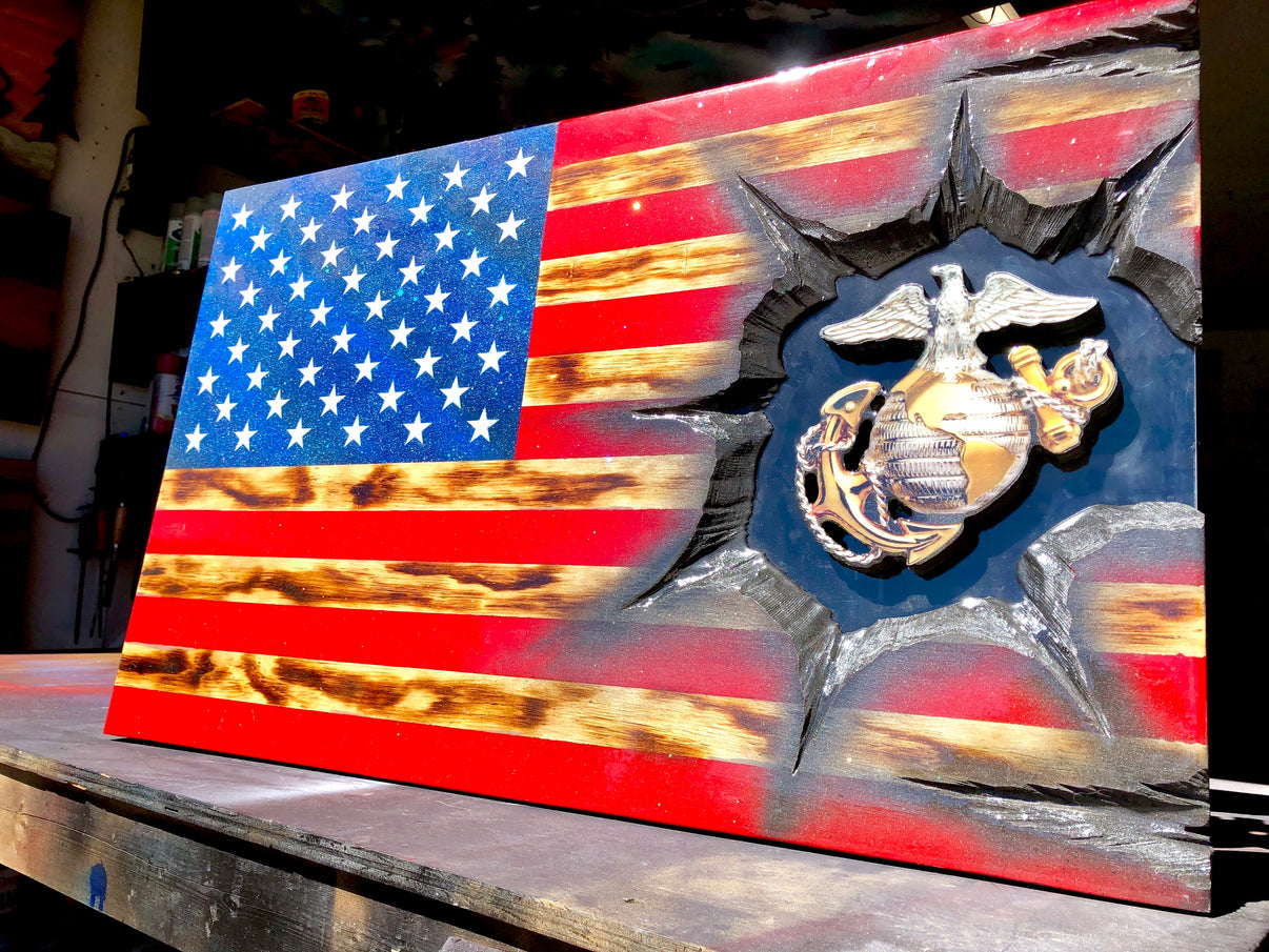 EGA Patch Series - American Flag – Heroic Hands Woodworks LLC